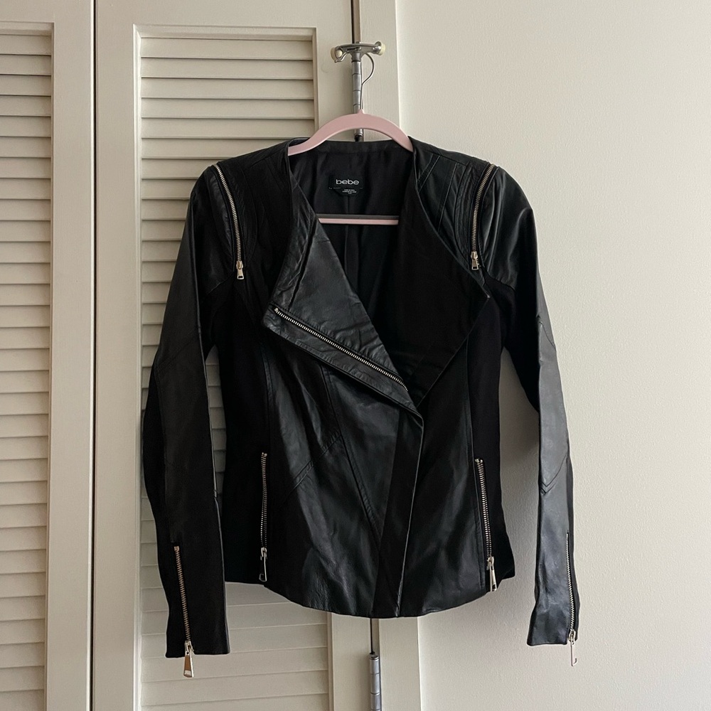 Bebe Black Leather Jacket - Gem